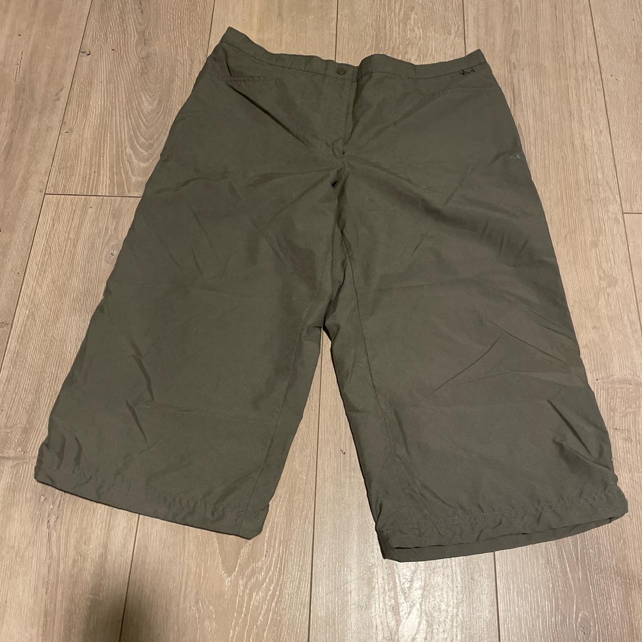 Domyos capri green shorts Adjustable bottom Tag... - Depop