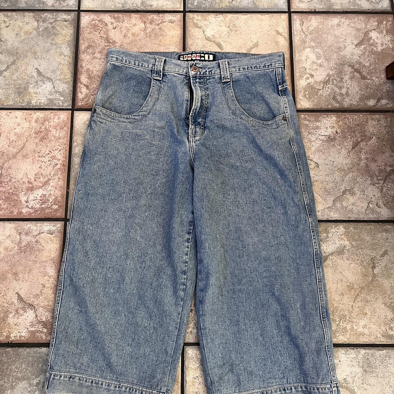 JNCO Twin Cannon Jeans - 36x30 -back pocket... - Depop