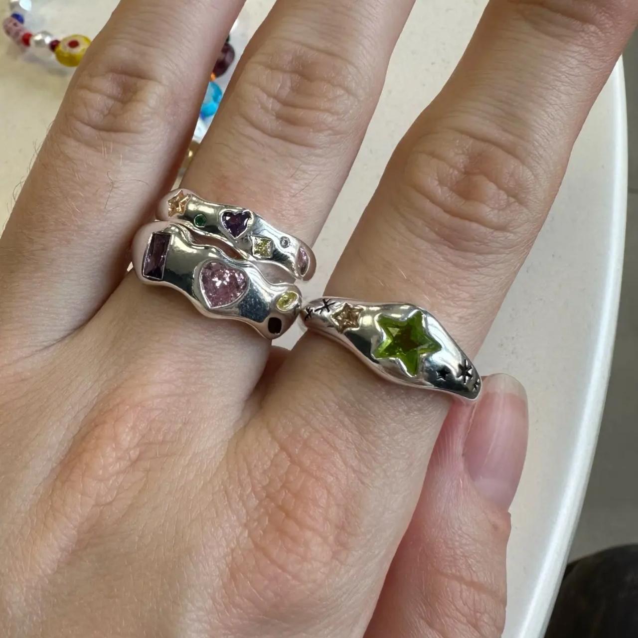 Y2K RING SET Super nice set of rings, they all come... - Depop