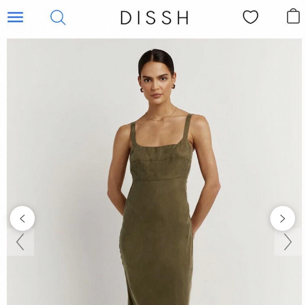 Dissh Olive Slip Dress - Depop