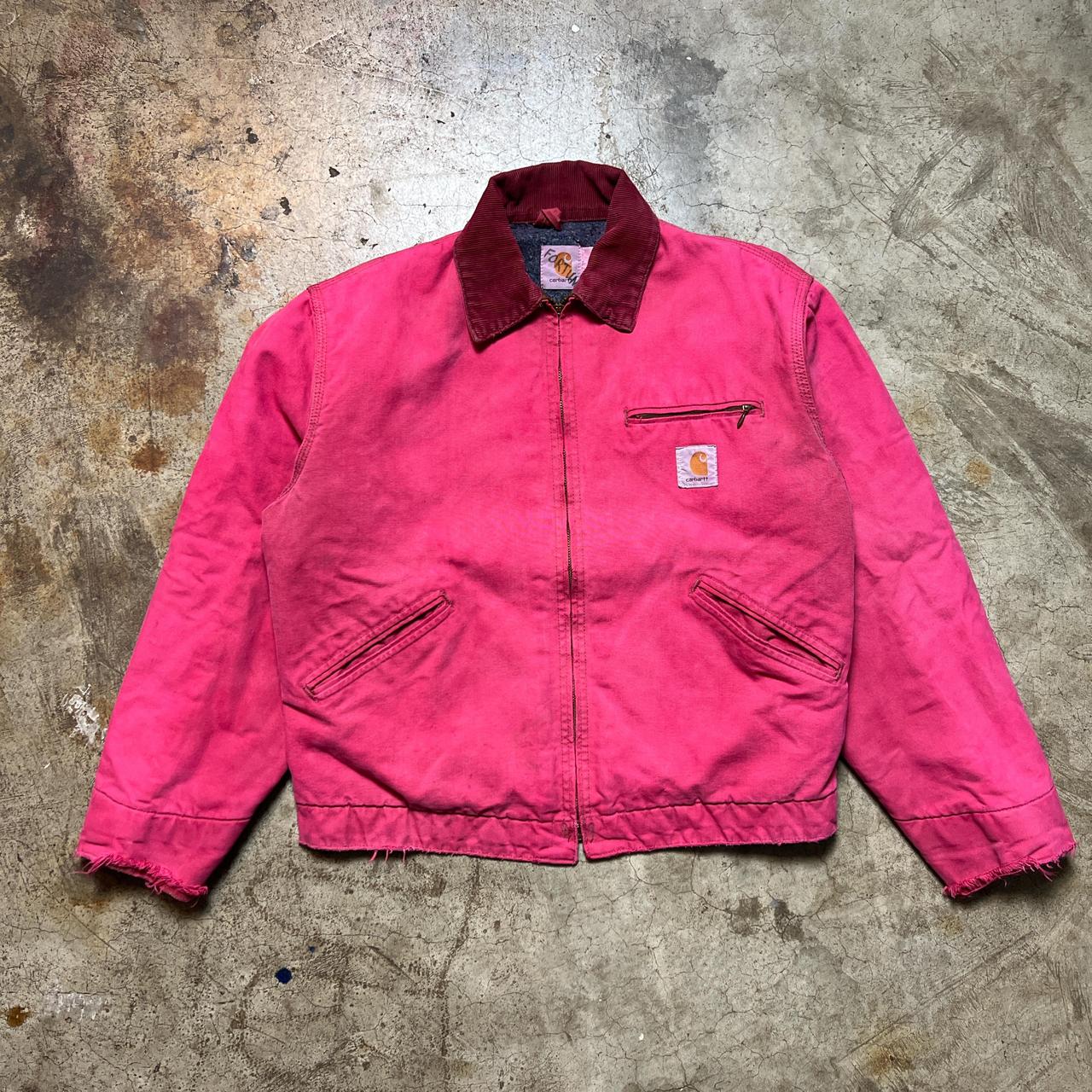Insane 90s Pink Carhartt Detroit Jacket Super cool... - Depop