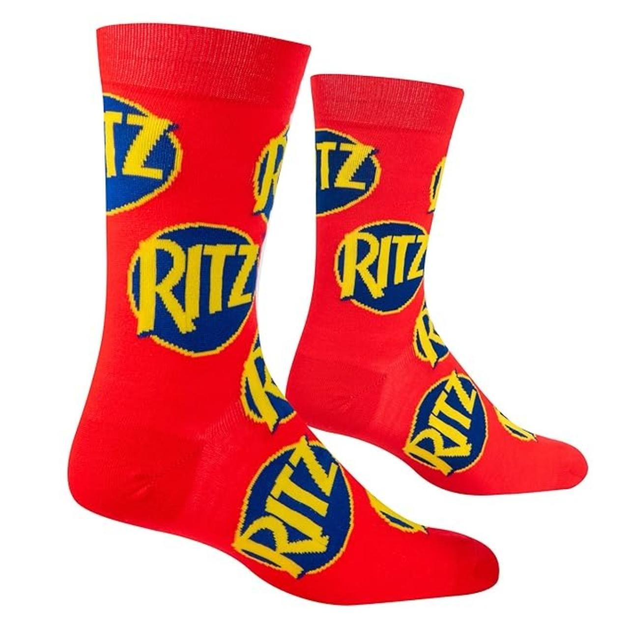 1 Pair Nabisco Ritz Crackers Crew Socks Men's (6-12... - Depop