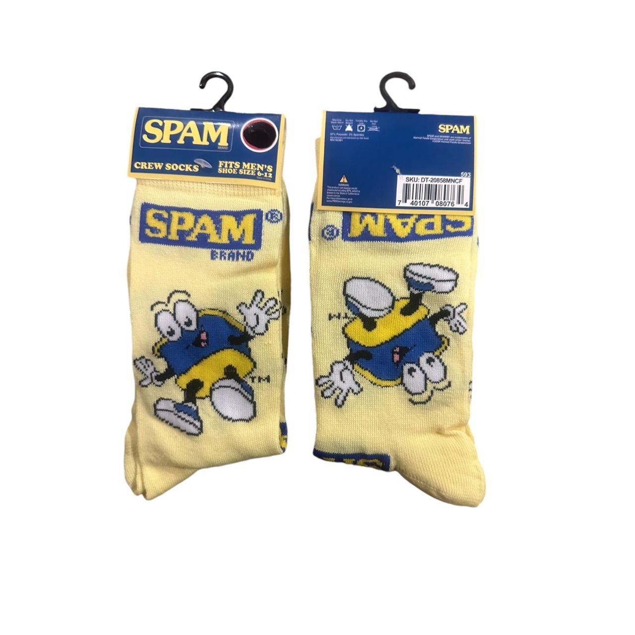 SPAM Luncheon Meat Crew Socks Men's (6-12 Shoe Size)... - Depop