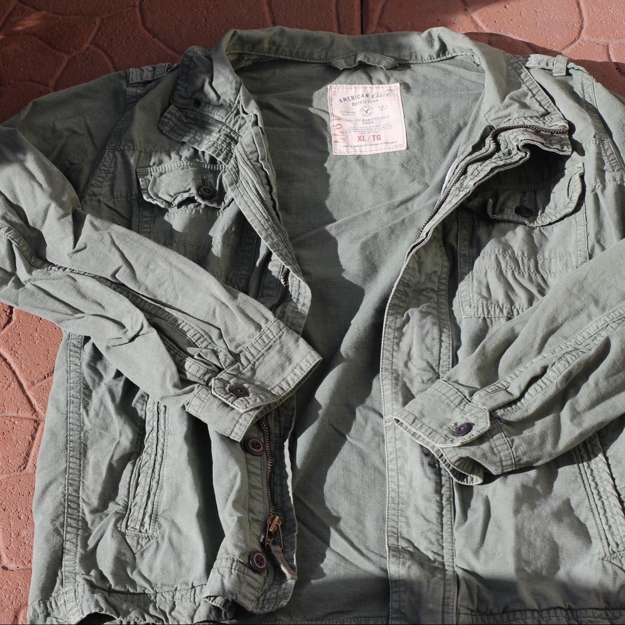 Y2K faded green American Eagle jacket No... - Depop