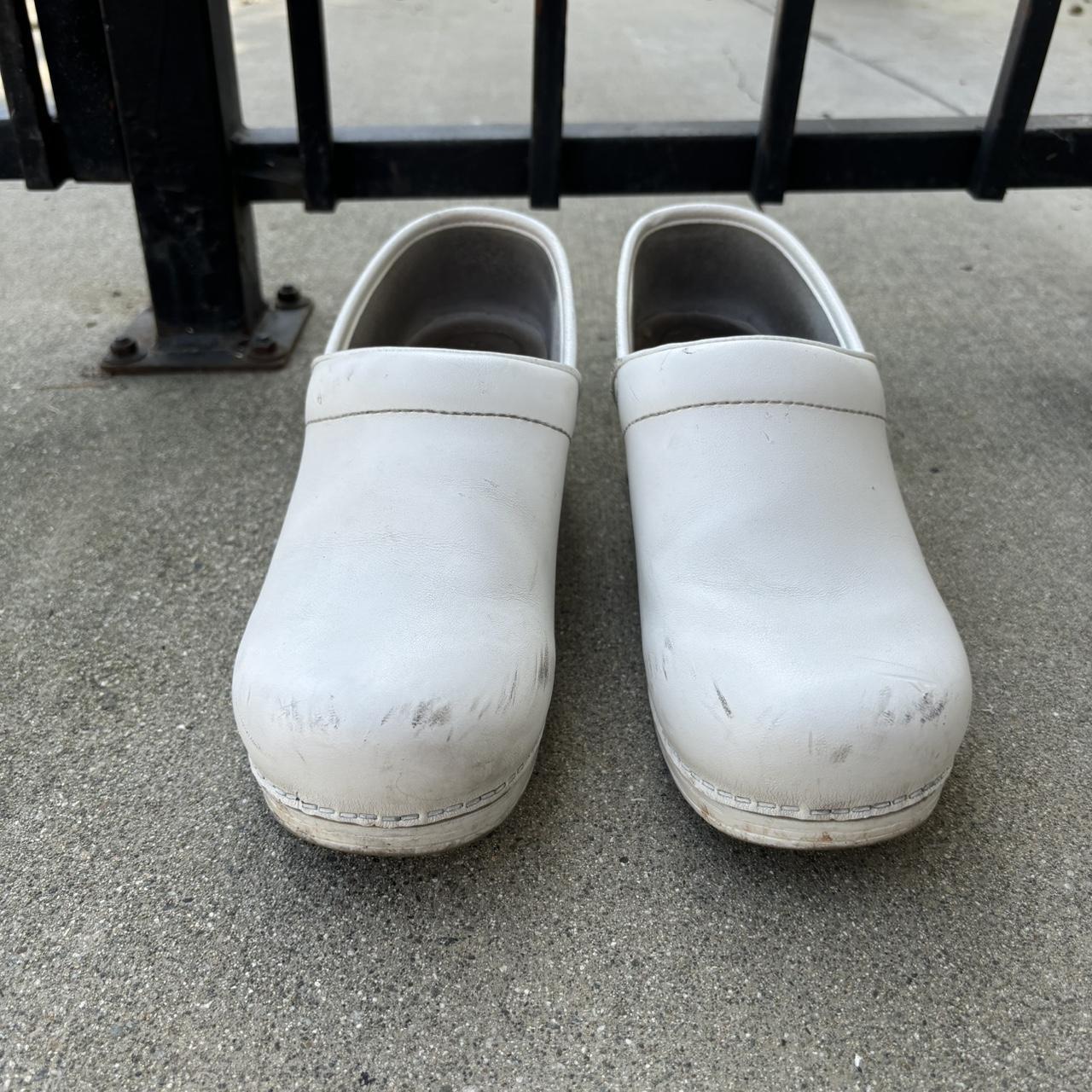 White clogs, perfect for lounging around or having a... - Depop