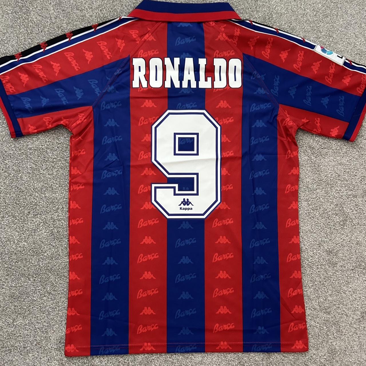 FC Barcelona 1995/1997 home shirt Ronaldo Size... - Depop