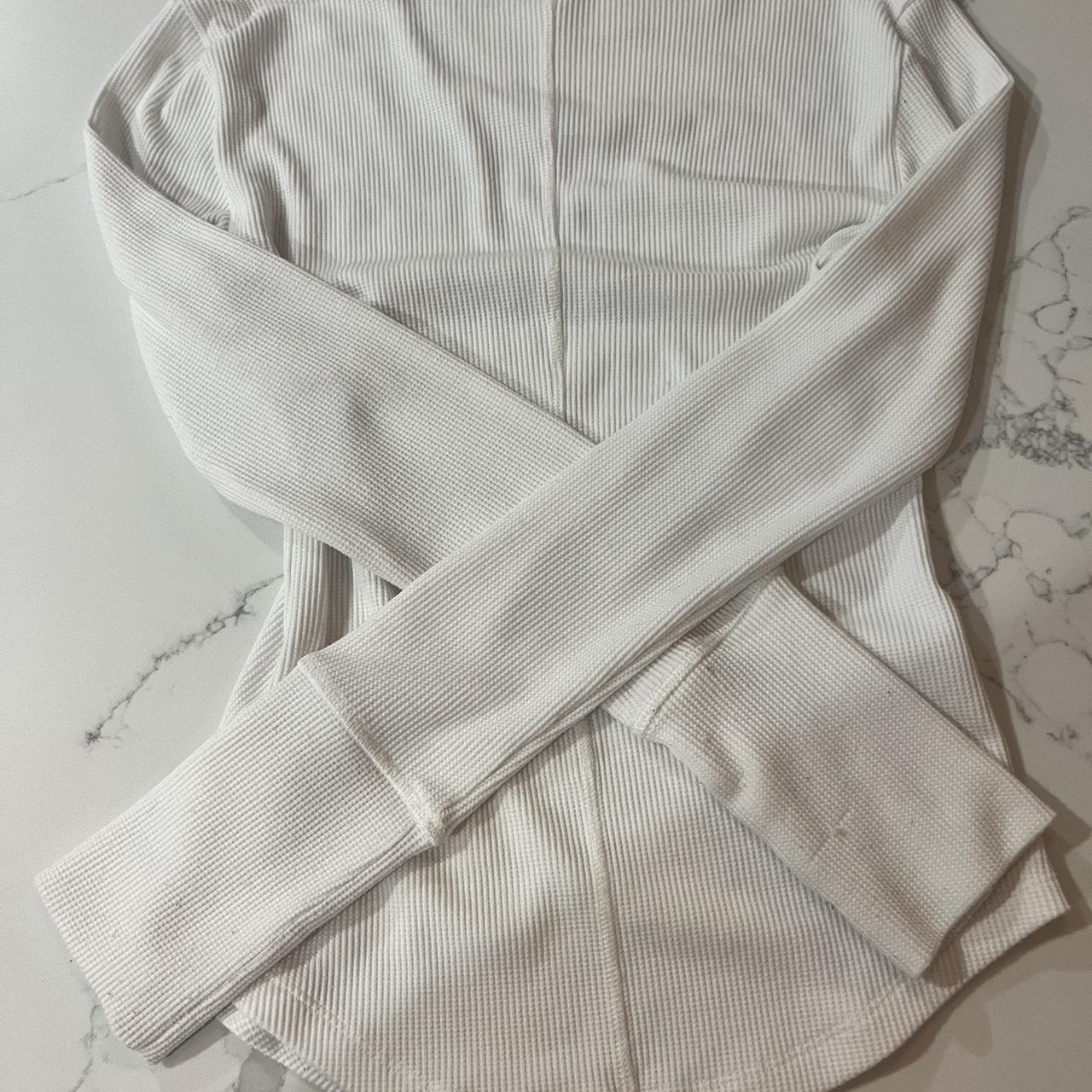 American eagle white long sleeve size small never worn - Depop