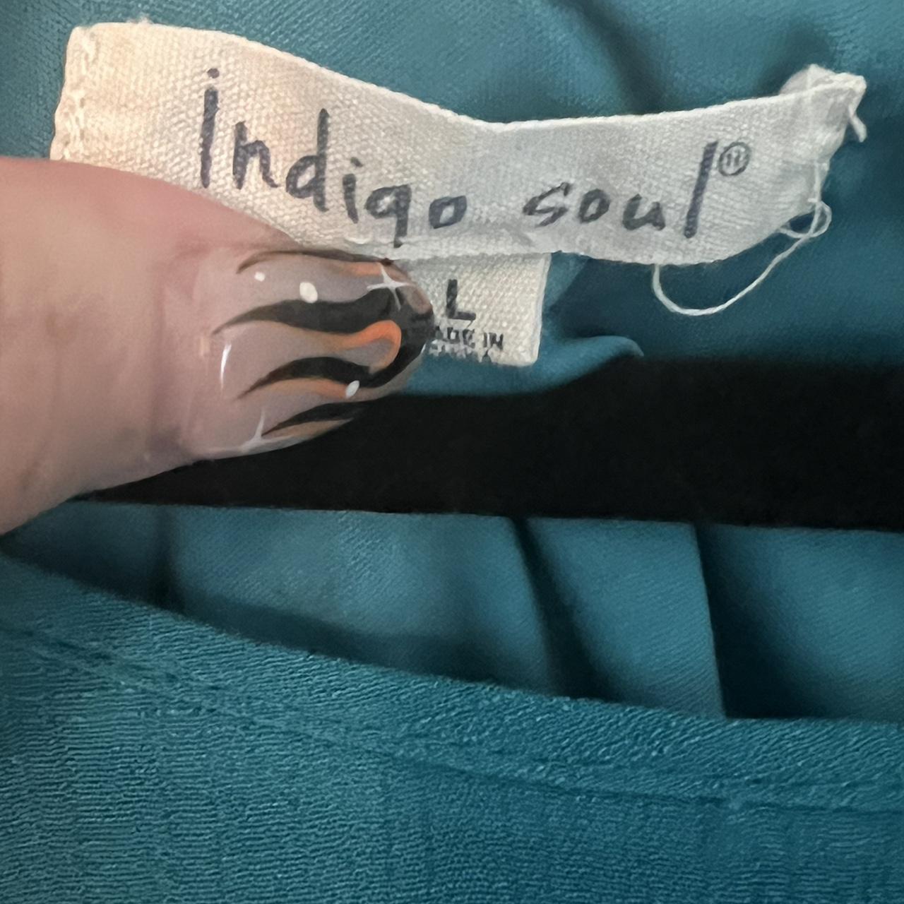 Indigo soul Large Turquoise dress with lace detail... - Depop