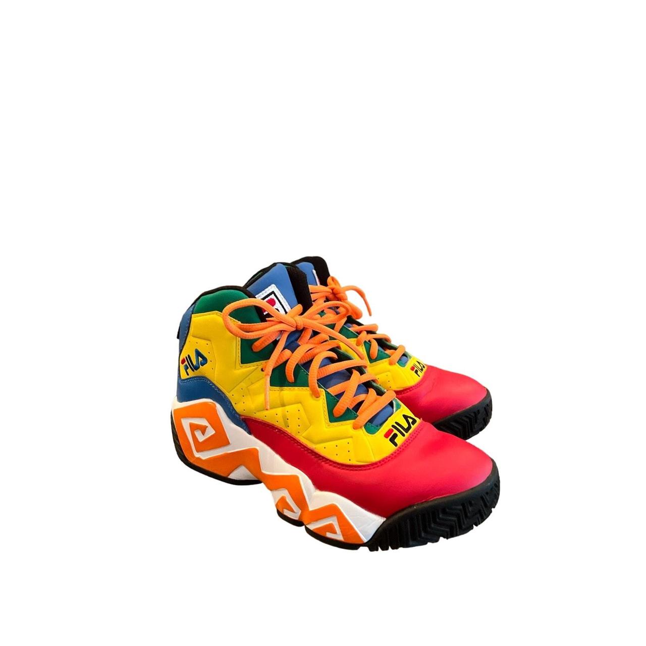 FILA MB hightop colorblock size 7 perfect preloved... - Depop