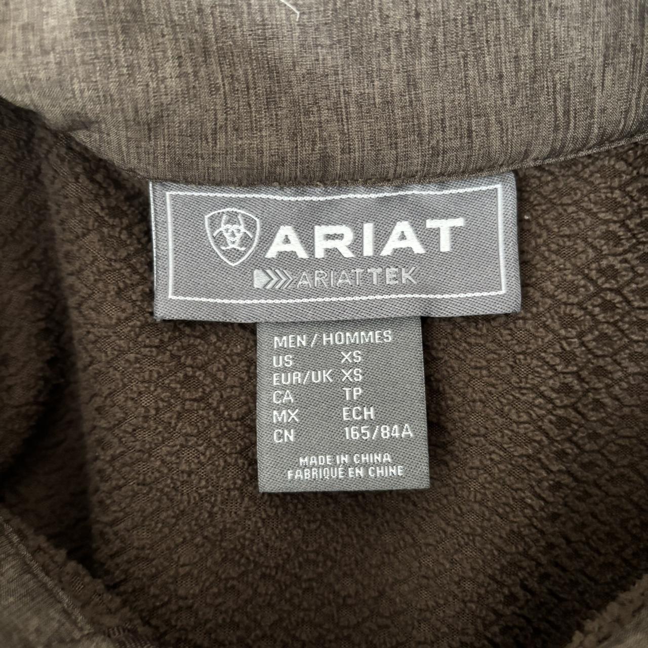Brown Ariat zip-up jacket - Depop