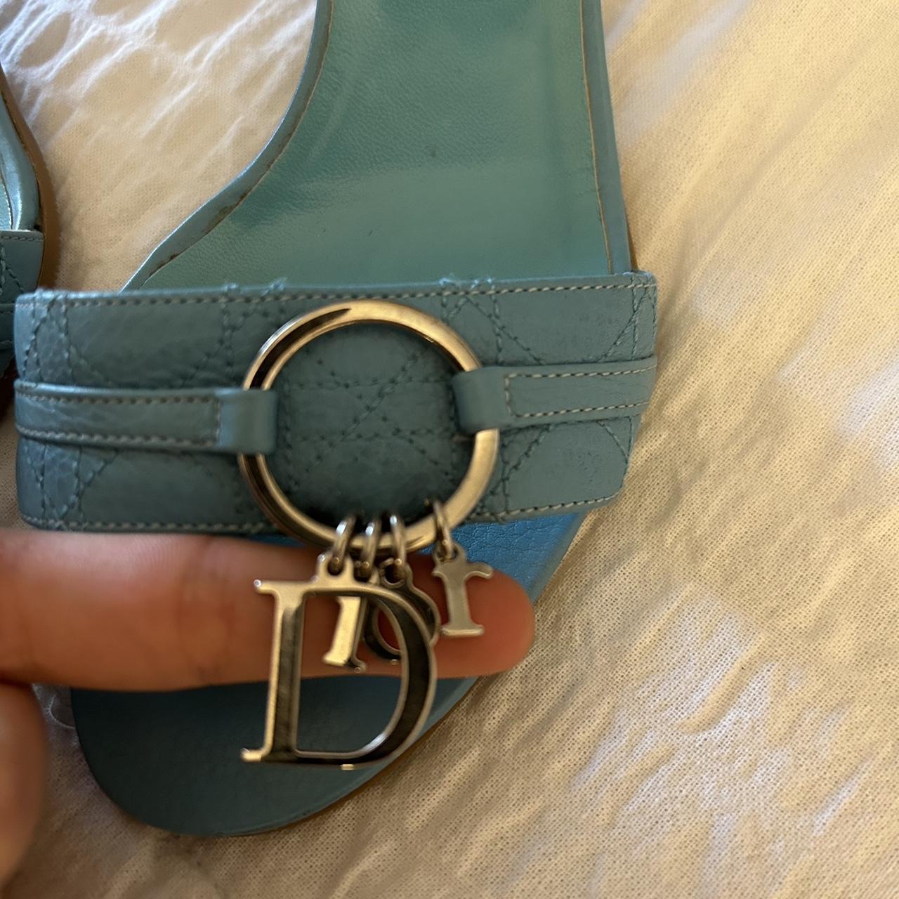 DIOR vintage blue kitten heels! Comes w dust bag! - Depop