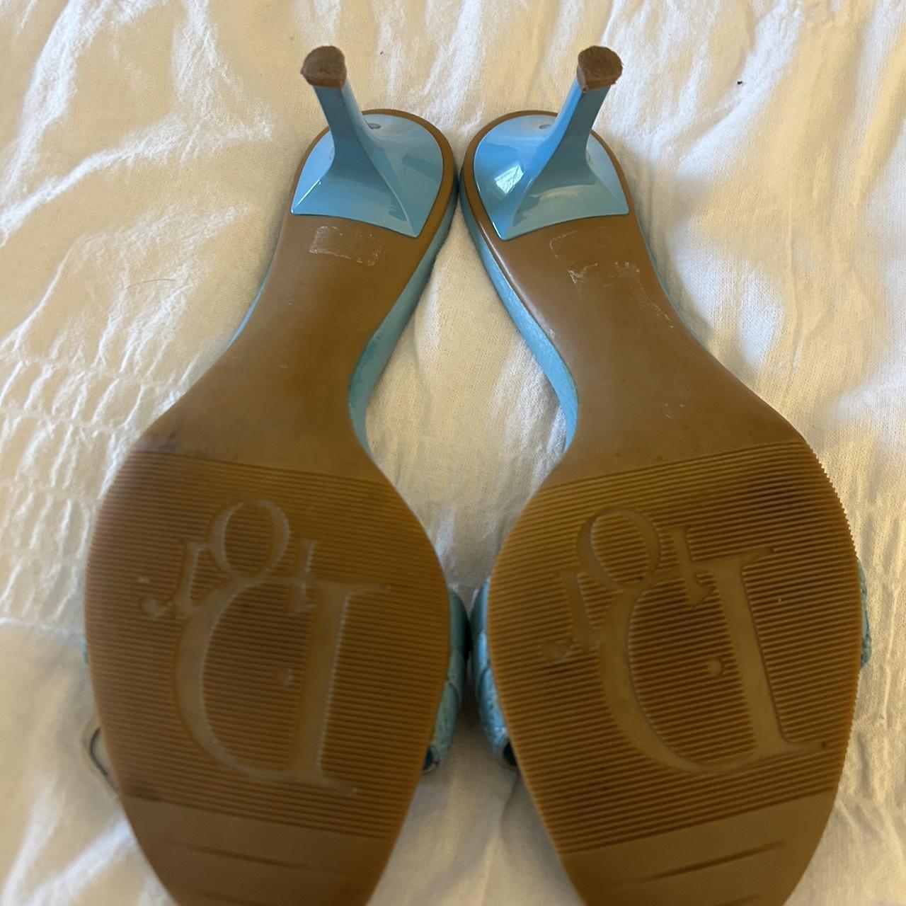 DIOR vintage blue kitten heels! Comes w dust bag! - Depop