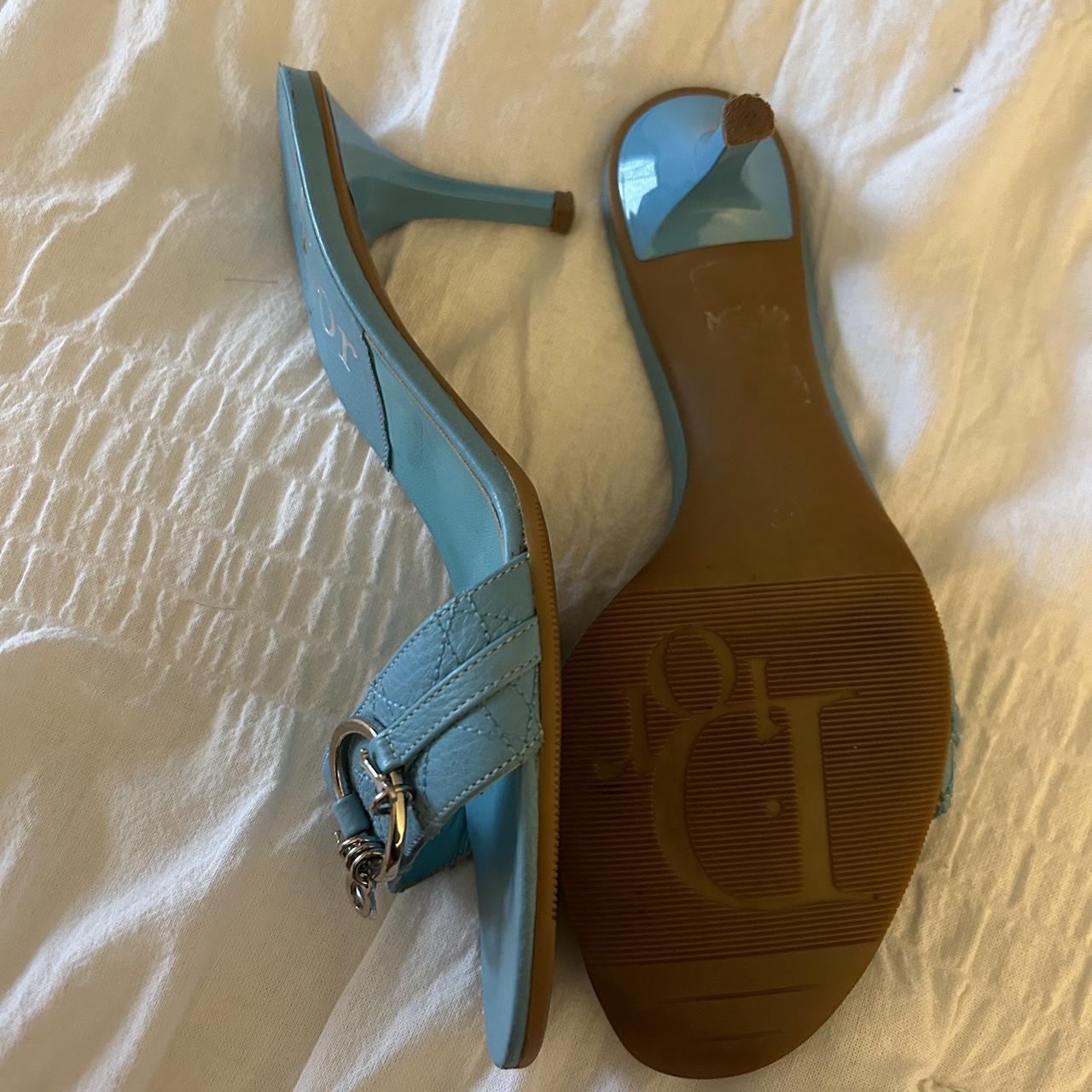 DIOR vintage blue kitten heels! Comes w dust bag! - Depop