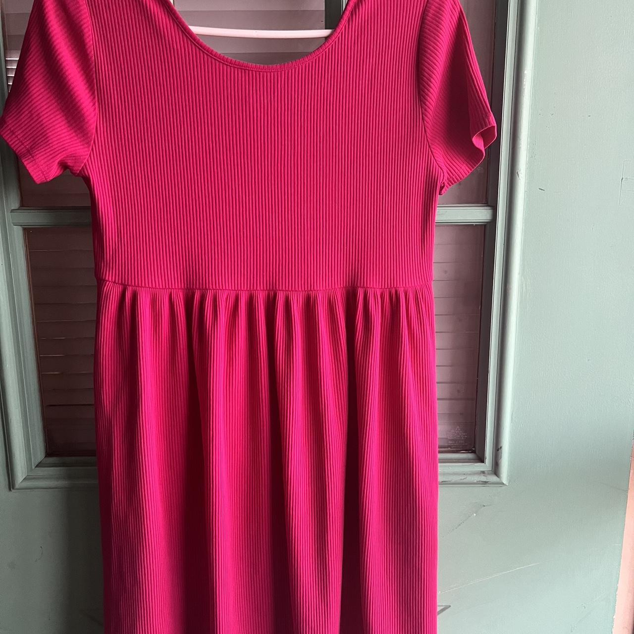 Pink ribbed dress, girls XXL BUT fits a women’s... - Depop