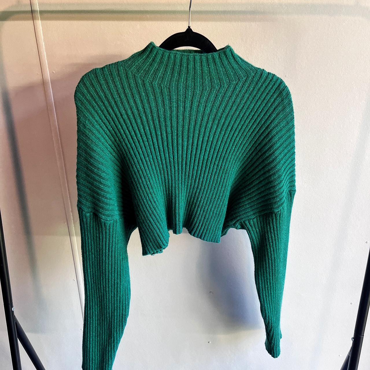 Supre - cropped jumper Colour: Green Size: Small... - Depop
