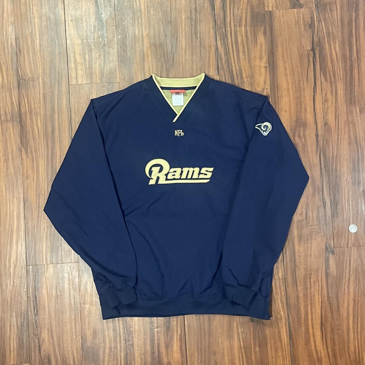 vintage rams football windbreak type crewneck feels... - Depop