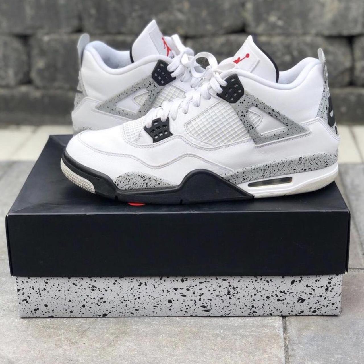 Jordan 4 “white cement” - Depop