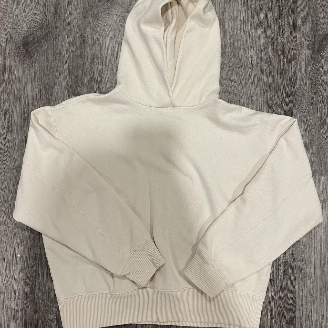 small ivory hoodie - Depop