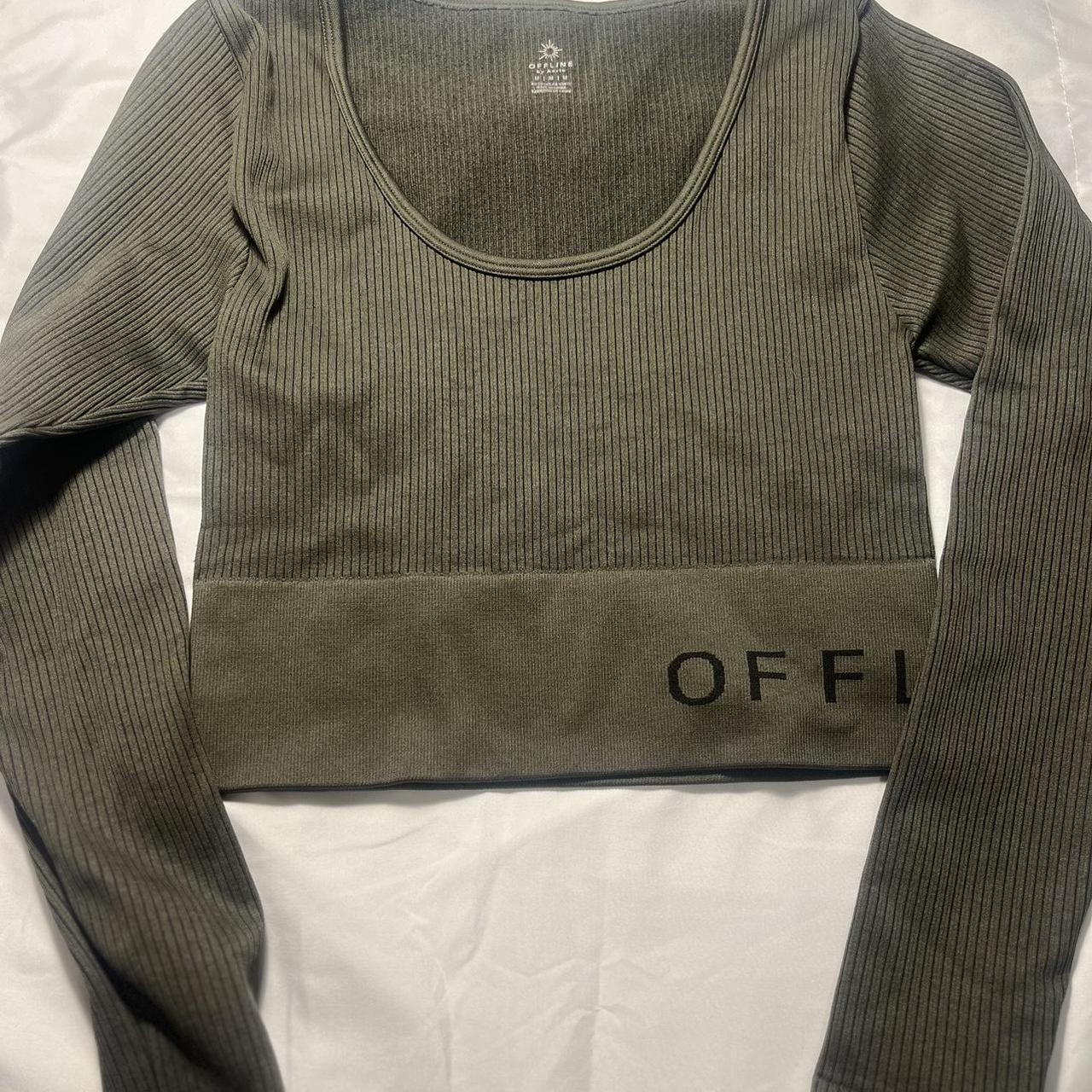 Aerie Offline green crop top ( never worn) - Depop