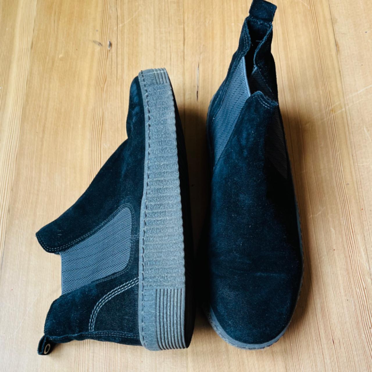 Black suede pull on booties by Gabor size 37 - Depop