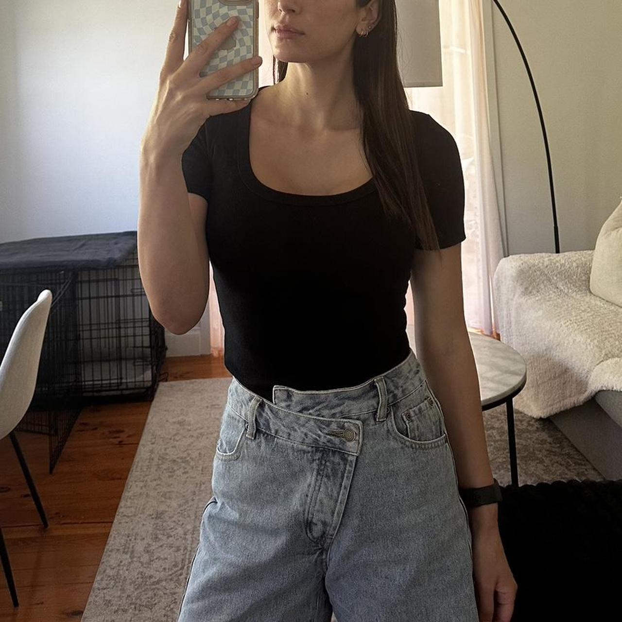 Set of 3 Kookai basic tees - black and cream worn... - Depop