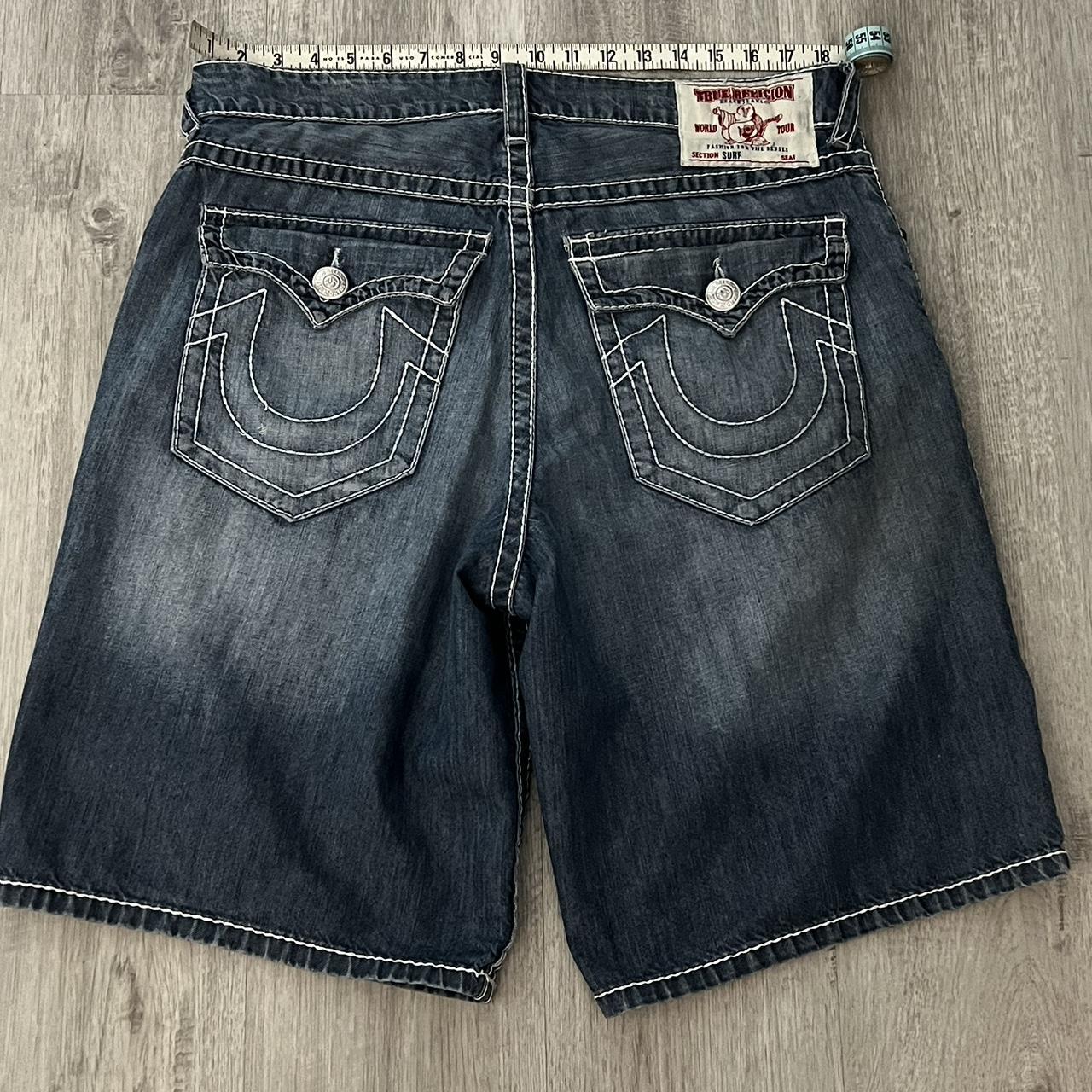 Baggy True religion Jorts Size 36 Dm before... | Depop