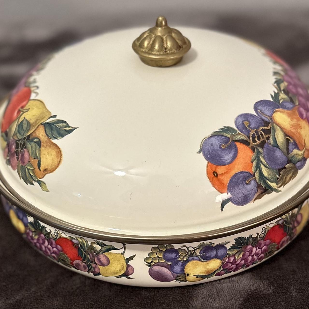 Vintage Tabletop Cornucopia Enamel on Steel 2 Qt... - Depop