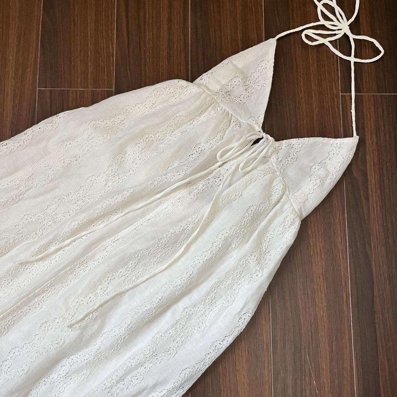 Zara Long White Spring Dress⭐️ #dress #lace #eyelet - Depop