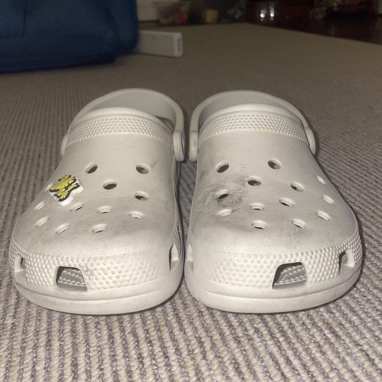 apricot colored crocs - Depop