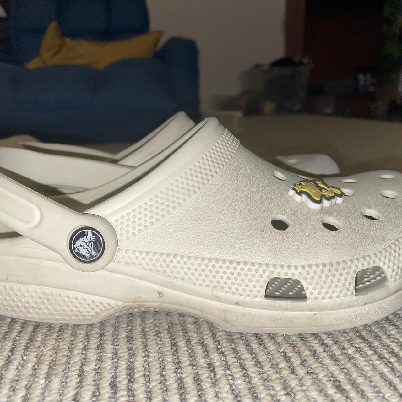 apricot colored crocs - Depop