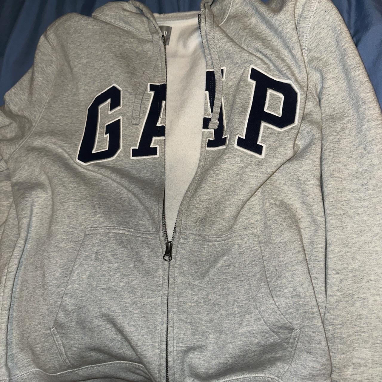 Mens Gap Gray Zip Up Sweater Size L - Depop