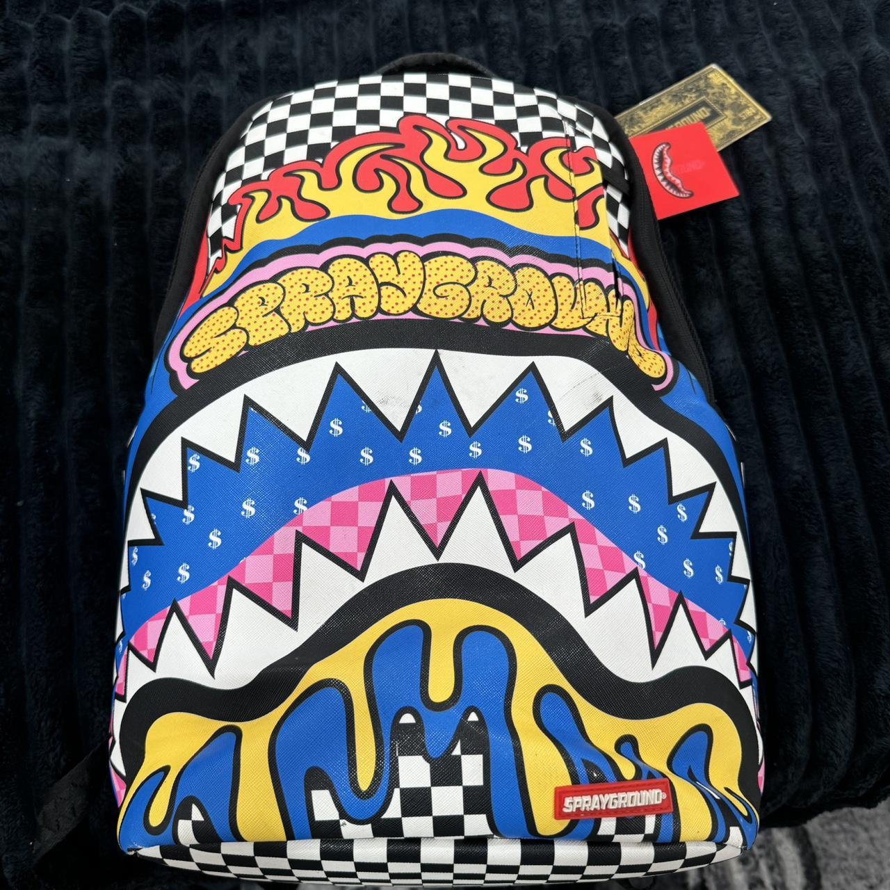 Multi Color Sprayground Book Bag Text me before... - Depop