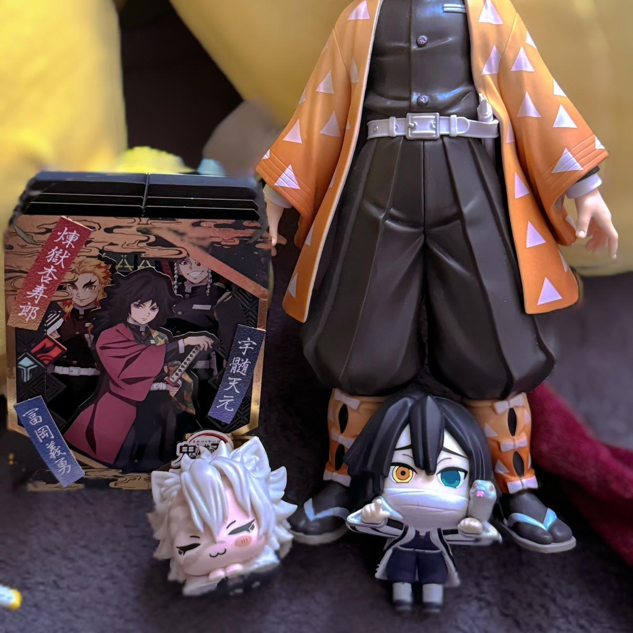 Demon slayer figure lot + customized Zenitsu figure!... - Depop
