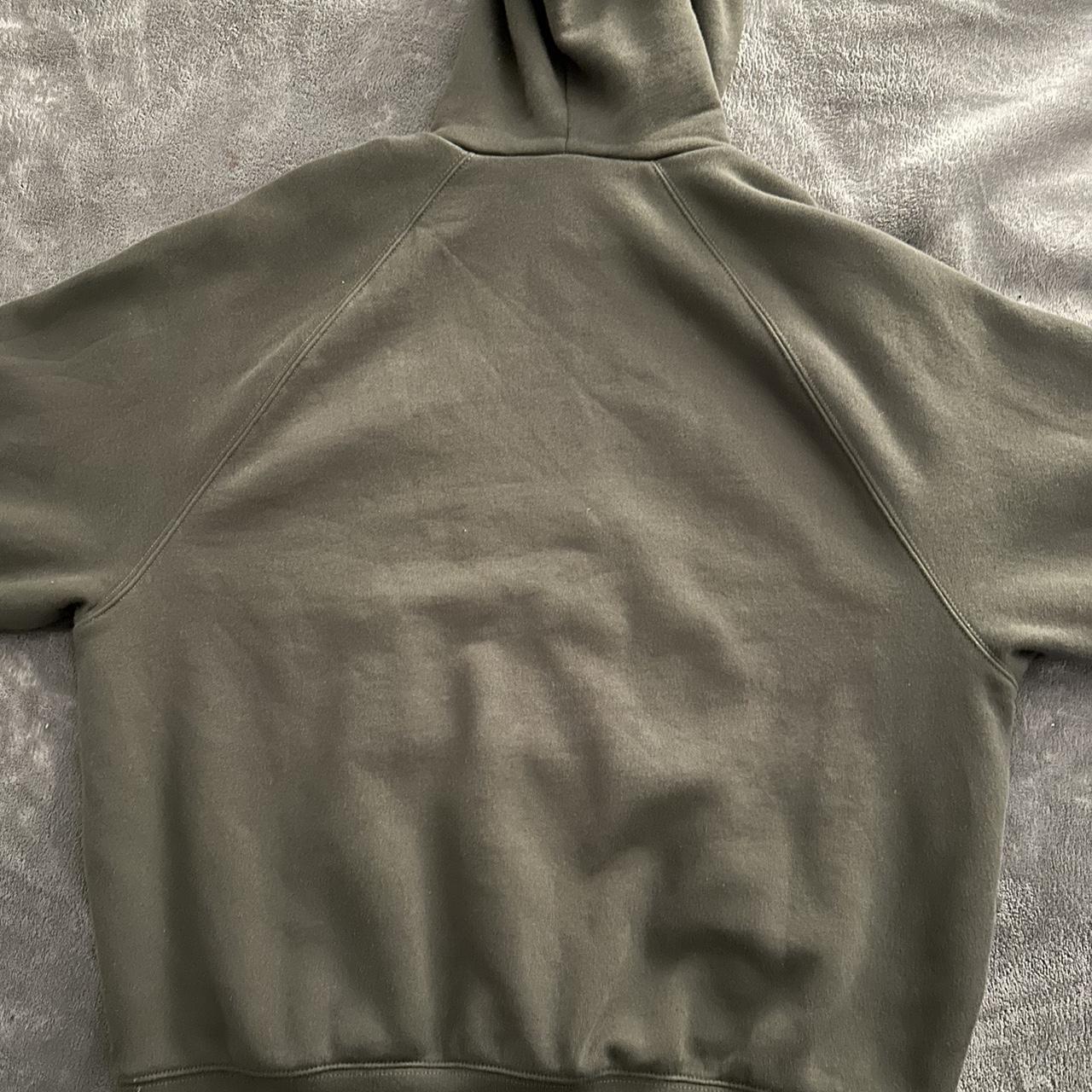 DARK GREEN ESSENTIALS “FEAR OF GOD” HOODIE Conditon:... - Depop