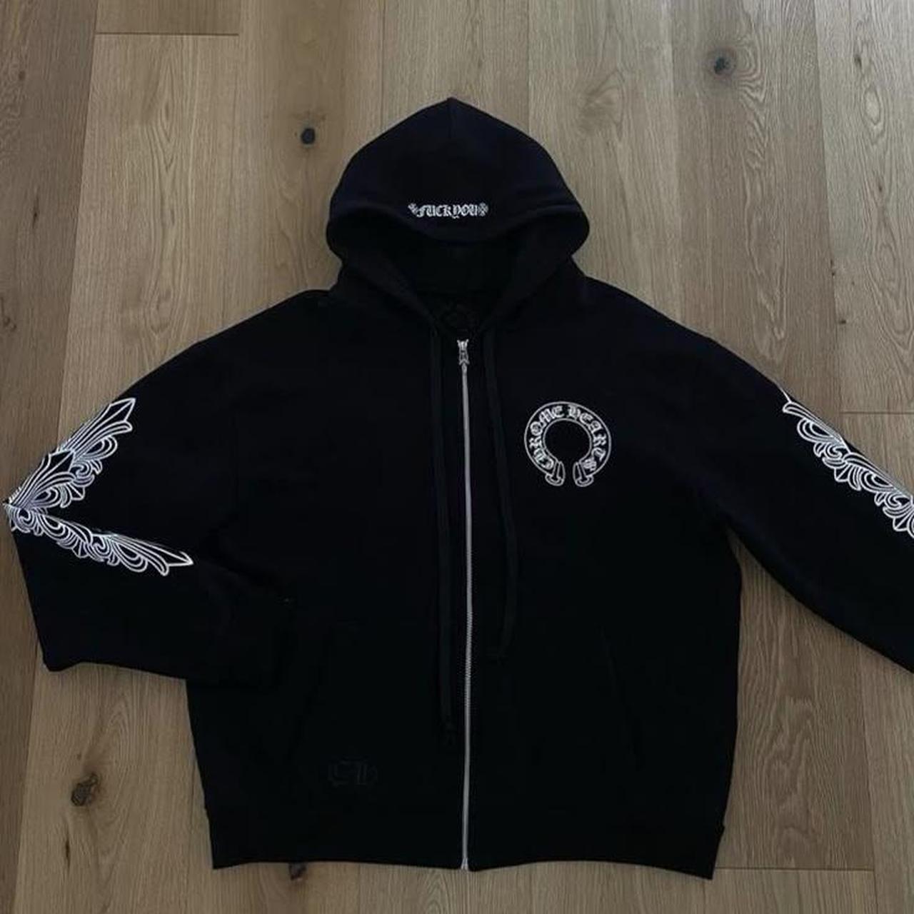 Chrome hearts hoodie (worm lightly) size:small | Depop