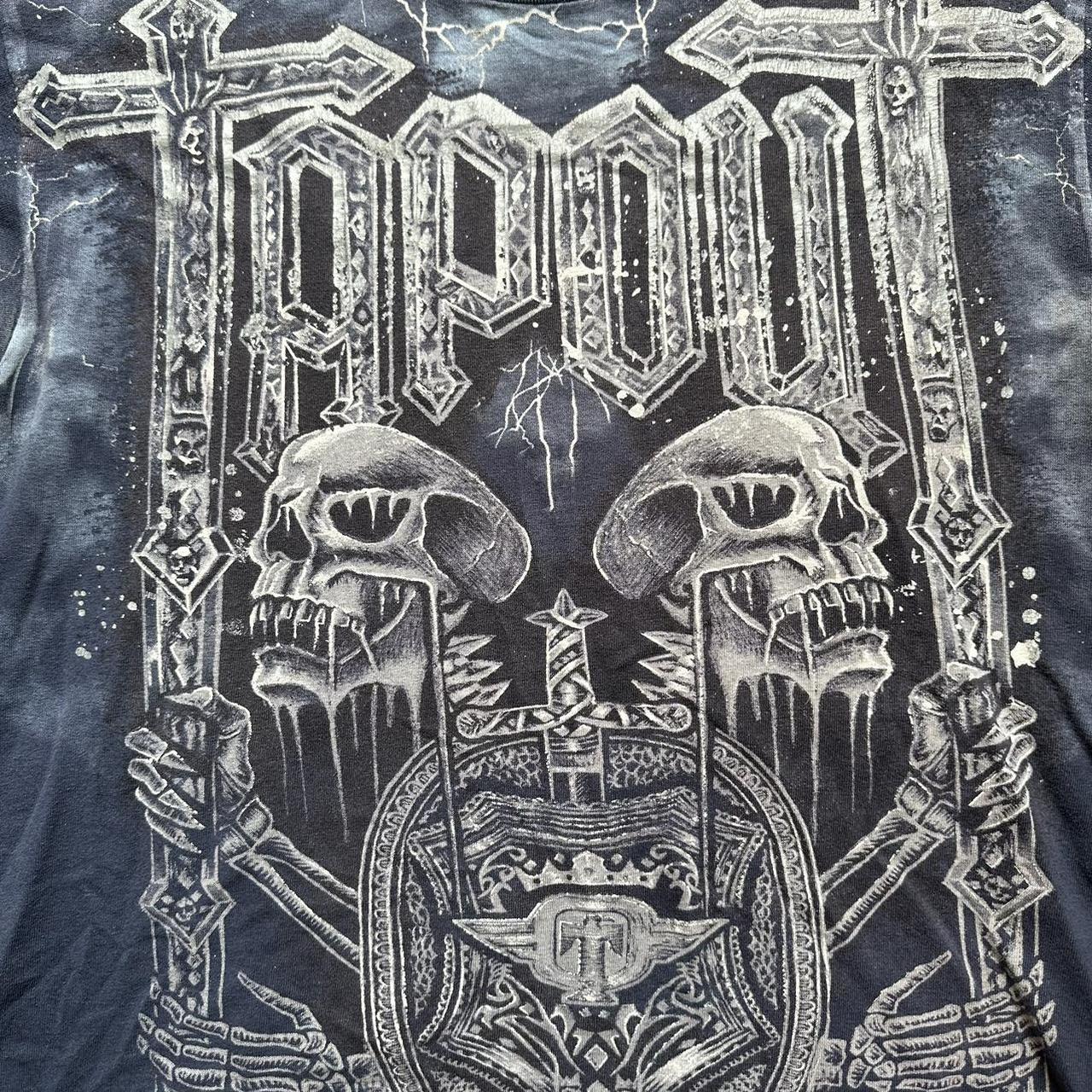 Y2K Tapout MMA Skulls & Cross Graphic T Shirt Size... - Depop