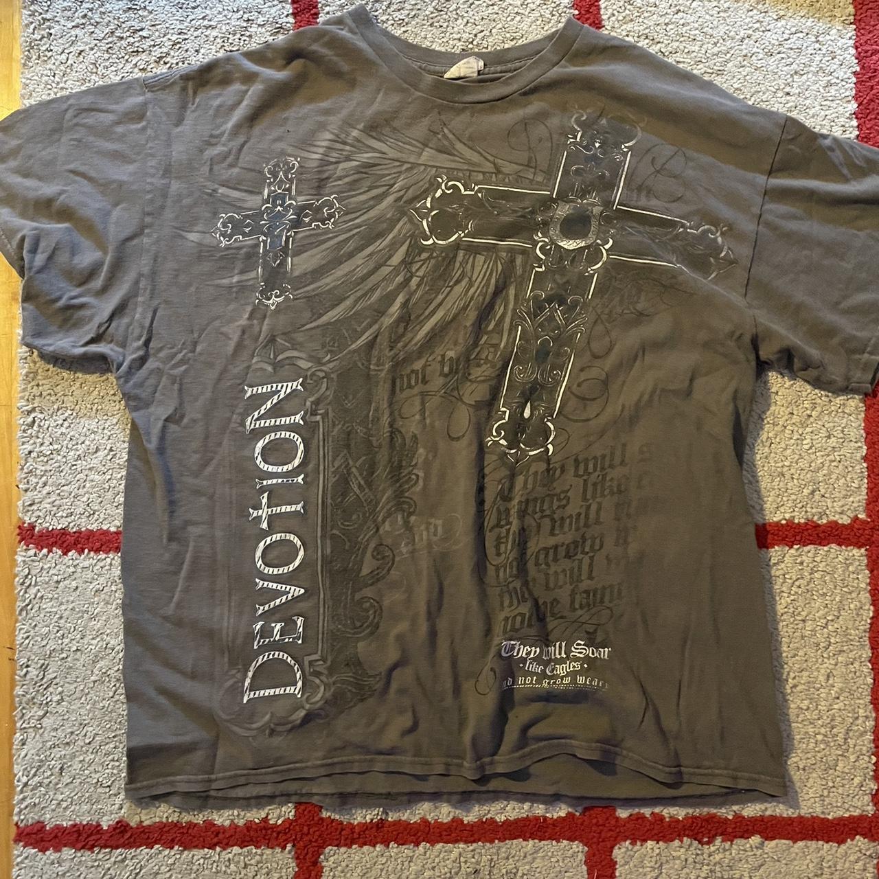 grey devotion shirt size medium no flaws - Depop