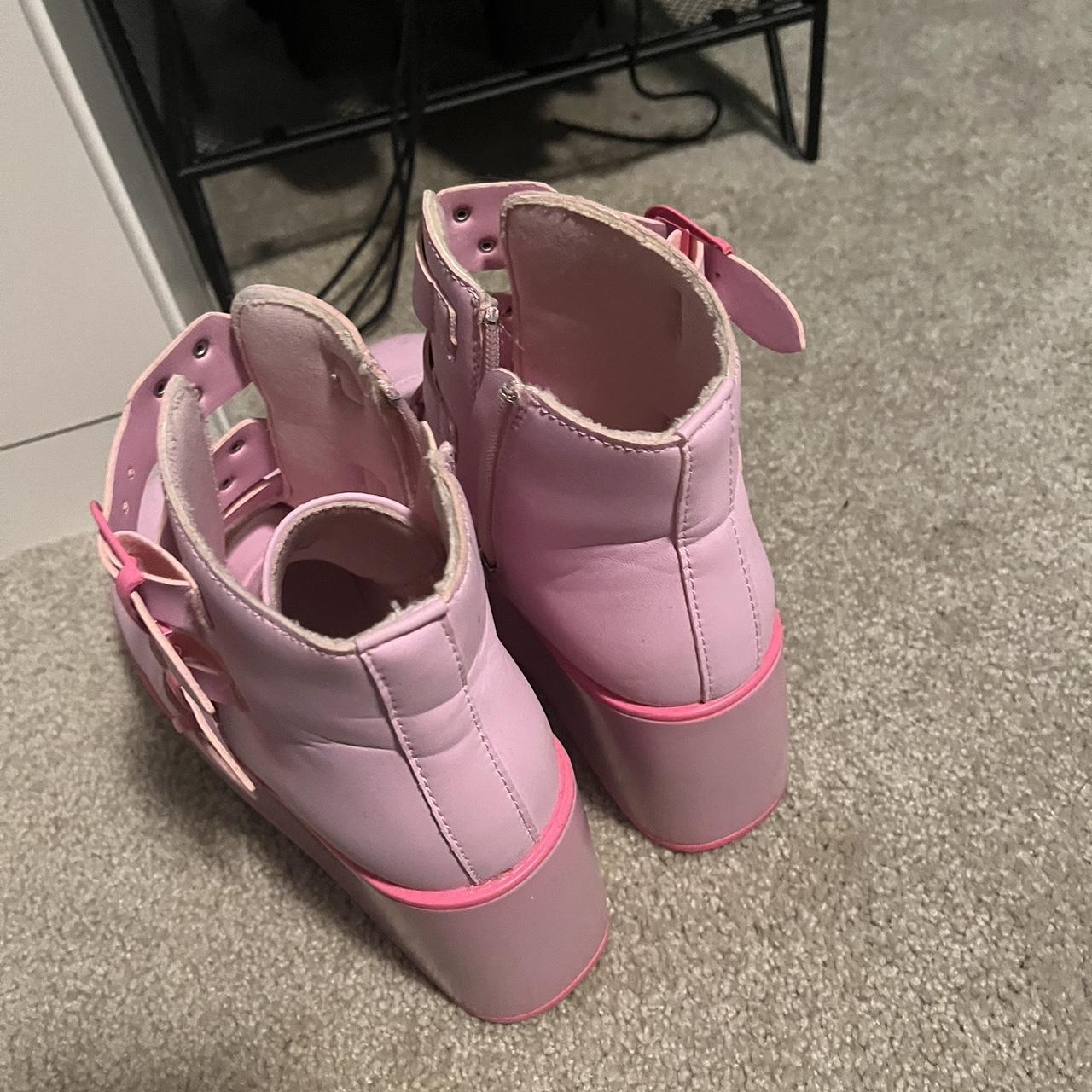 Cute pink ankle platform boots (2inch platform) - Depop