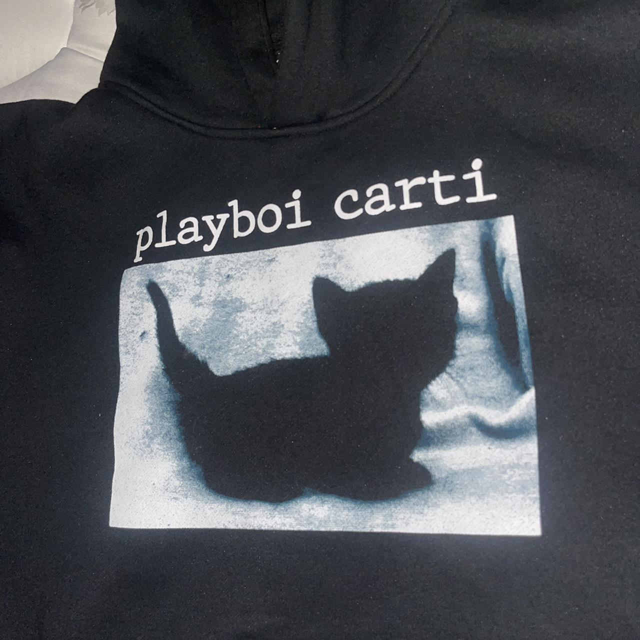 2020 PLAYBOI CARTI MERCH WLR CAT HOODIE - Depop
