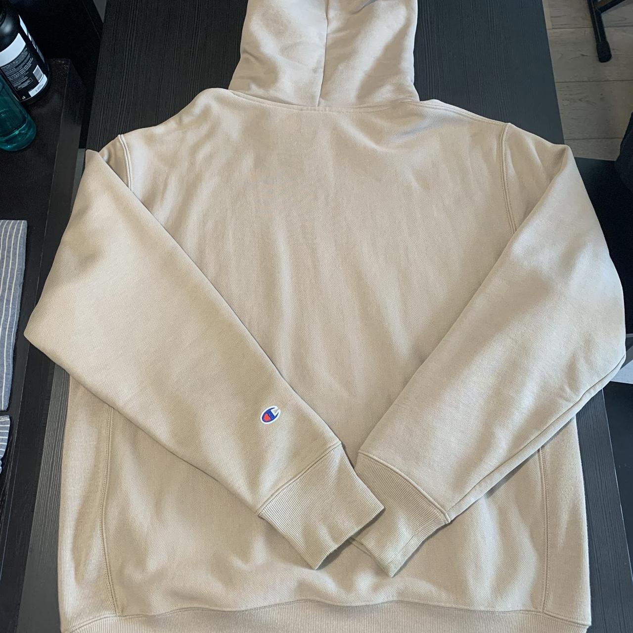 Champion ReverseWeave Hoodie | Tan Size Large Worn... - Depop