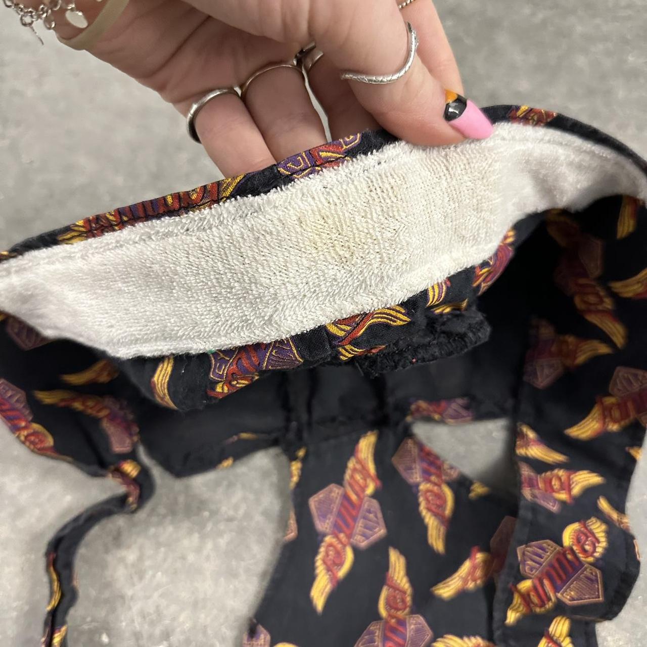 Vintage 90s biker full head wrap jammer graphic... | Depop