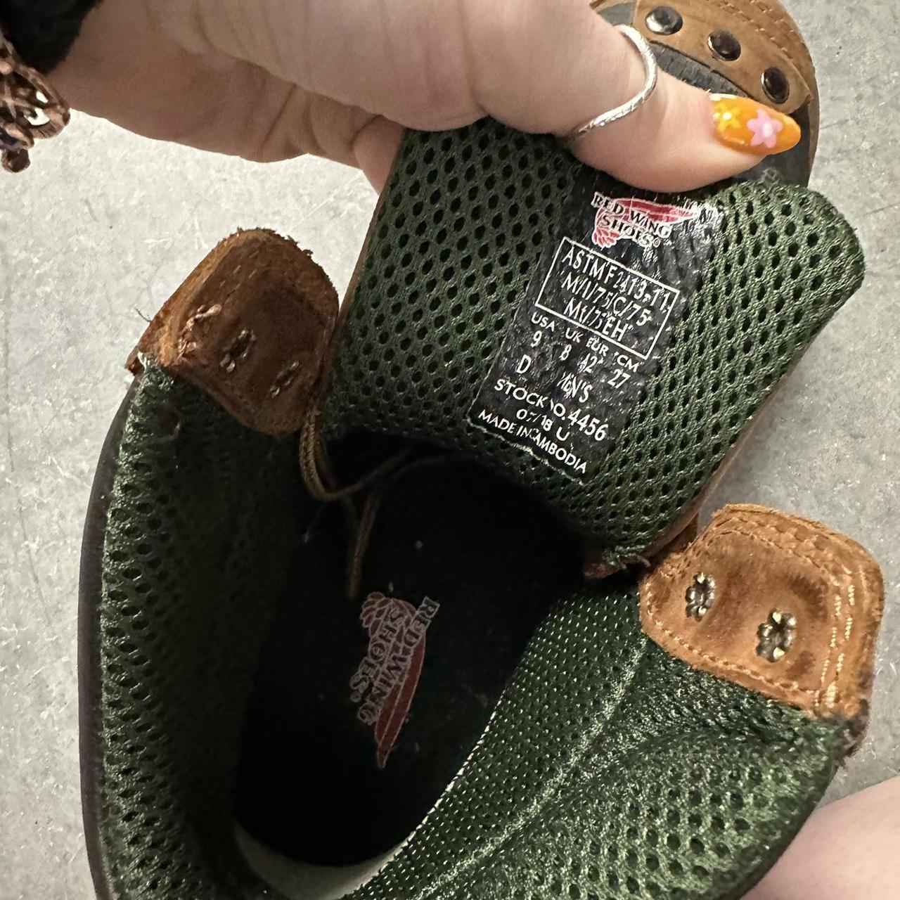 Red Wing steel toe boots 2413-11 WORX brown leather... - Depop