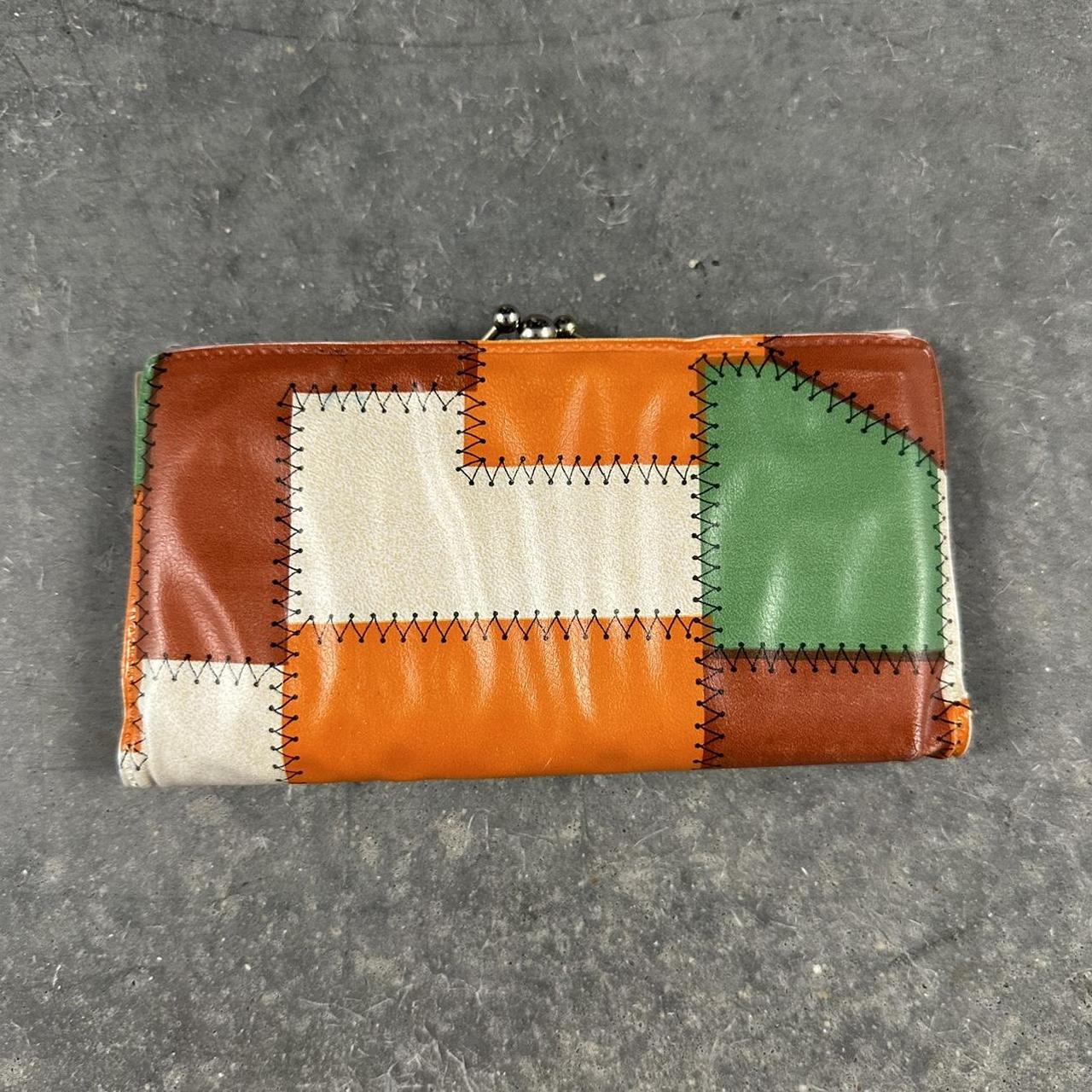 Vintage 60s 70s patchwork print wallet Good... - Depop