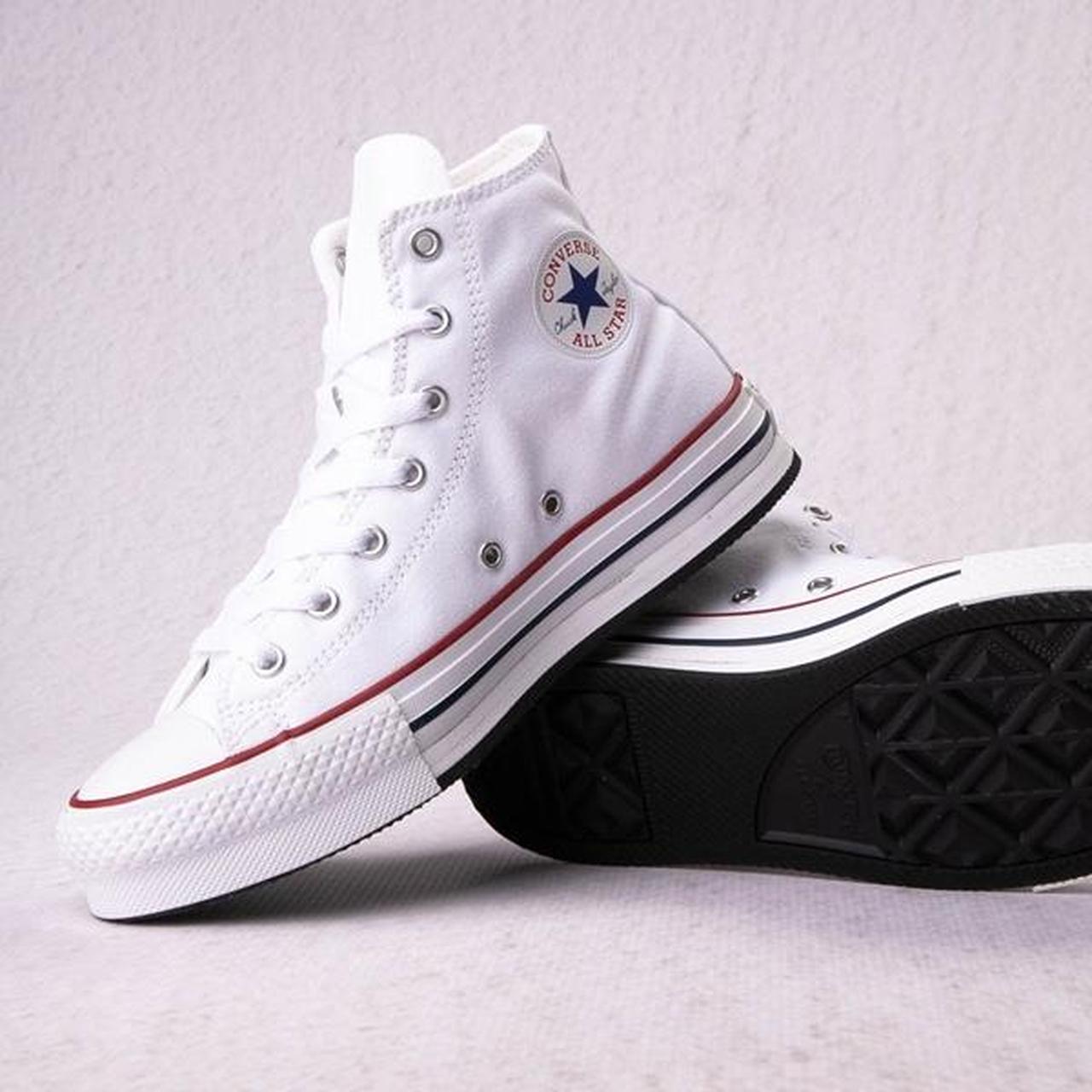 brand new never worn white converse (not the photo... - Depop