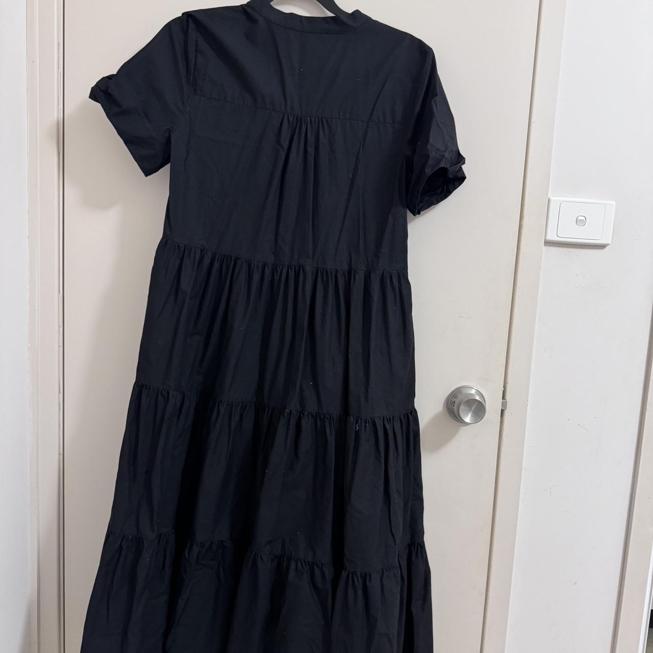 basque petite black midi dress, size 10 only worn... - Depop