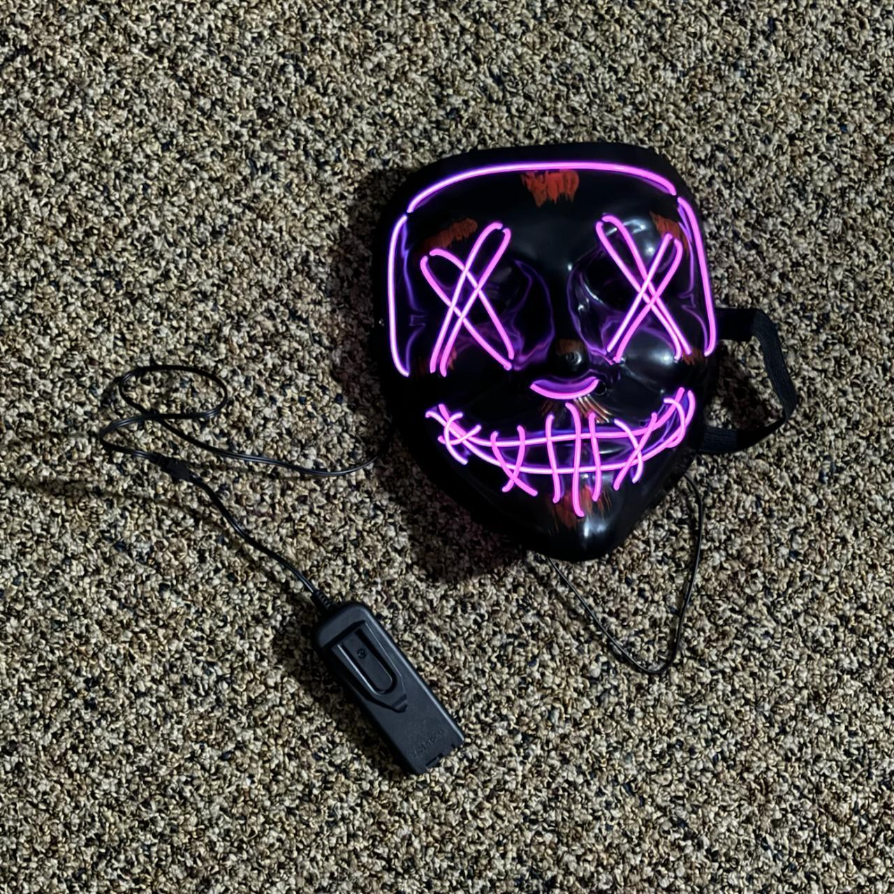 Rave LED Light Up Purge Mask No Battery Cover but... - Depop