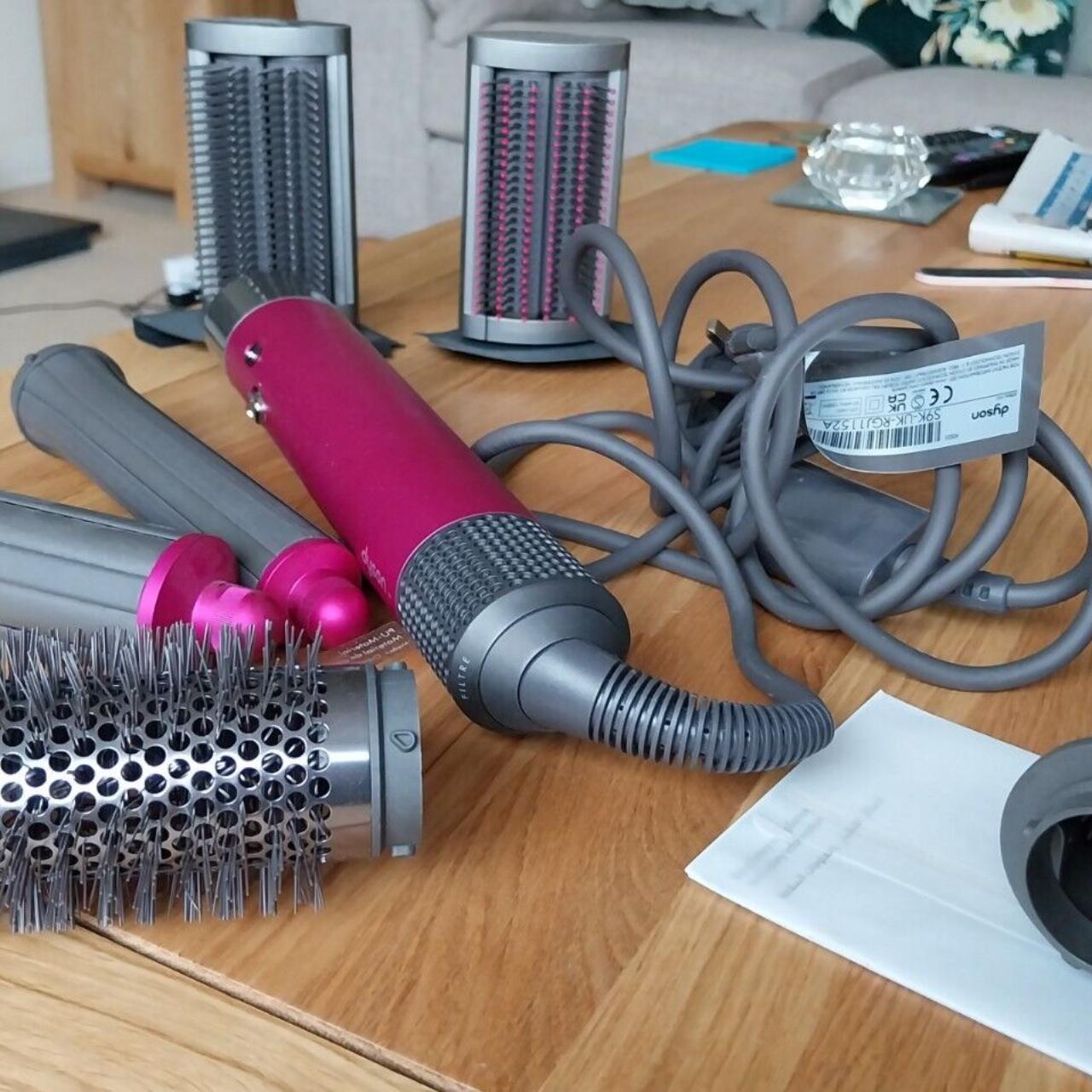 Dyson Airwrap Styler Complete Long Nickel/Fuchsia.... - Depop