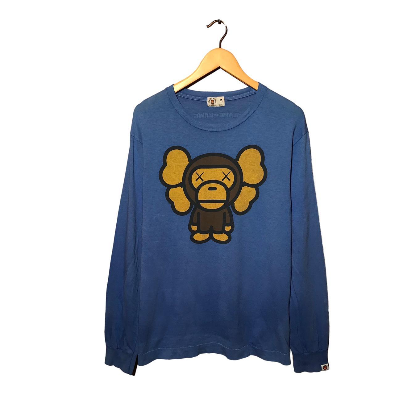 Bape Baby Milo Kaws Collab long sleeve tee Size on... - Depop