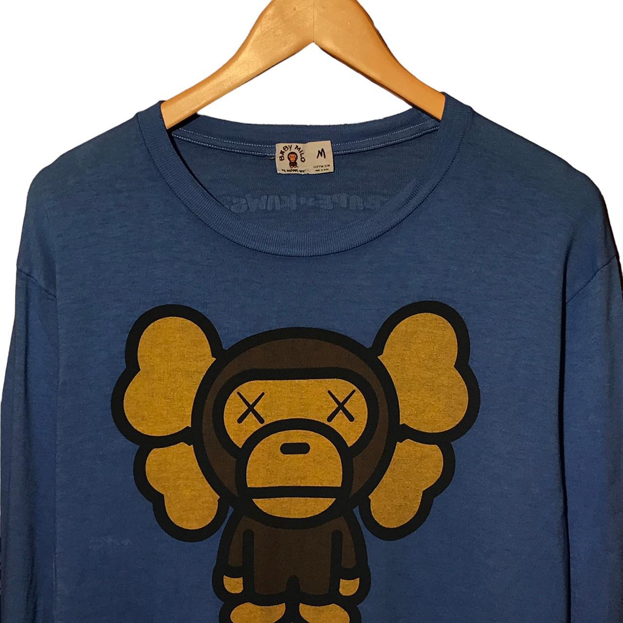 Bape Baby Milo Kaws Collab long sleeve tee Size on... - Depop