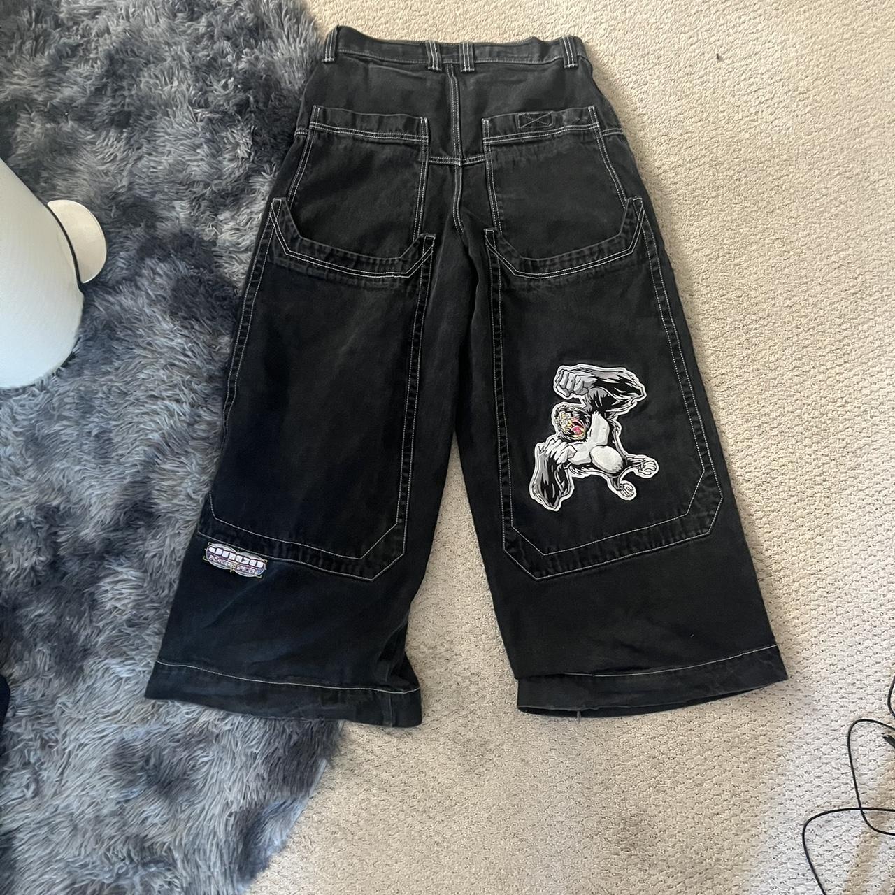 90s JNCO silver back jeans size 32,34 #vintage... - Depop